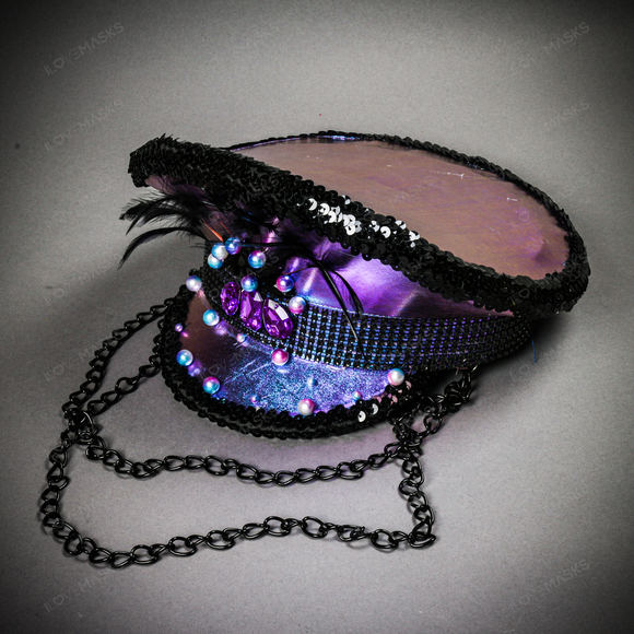ILOVEMASKS | Accessories | Steampunk Burning Man Rhinestones Feather ...